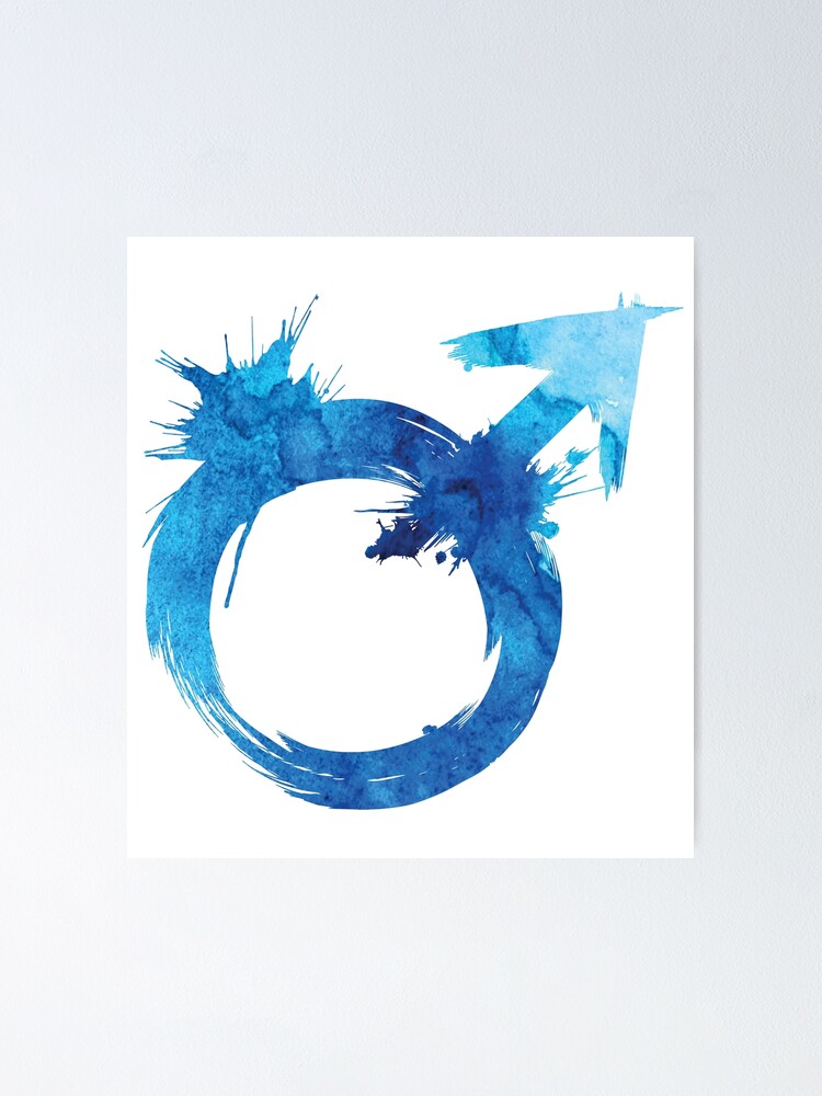 "symbol men macho color stain gift baby paint" Poster for Sale by art-i ...