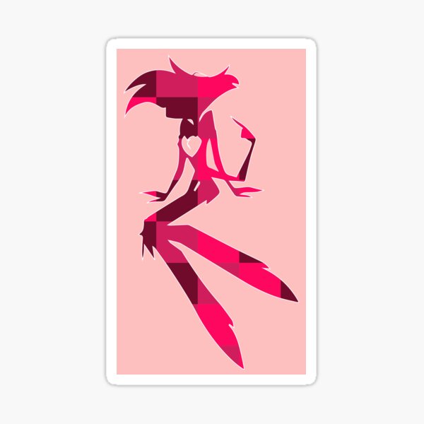 "Angel Dust Hazbin Hotel Figure color palette" Sticker for Sale by ...