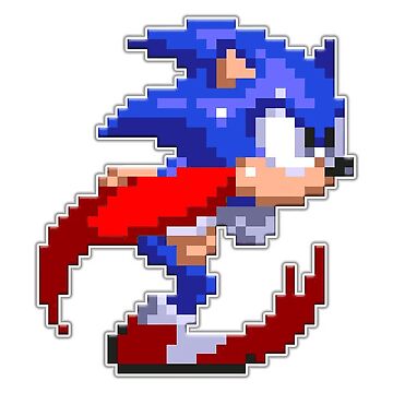 "Pixel art 16 bit running sonic " Sticker for Sale by ArtPixelDesign ...