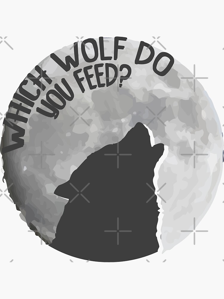 "Two Wolves T-Shirt Moon Story Howling" Sticker for Sale by la-nynx ...