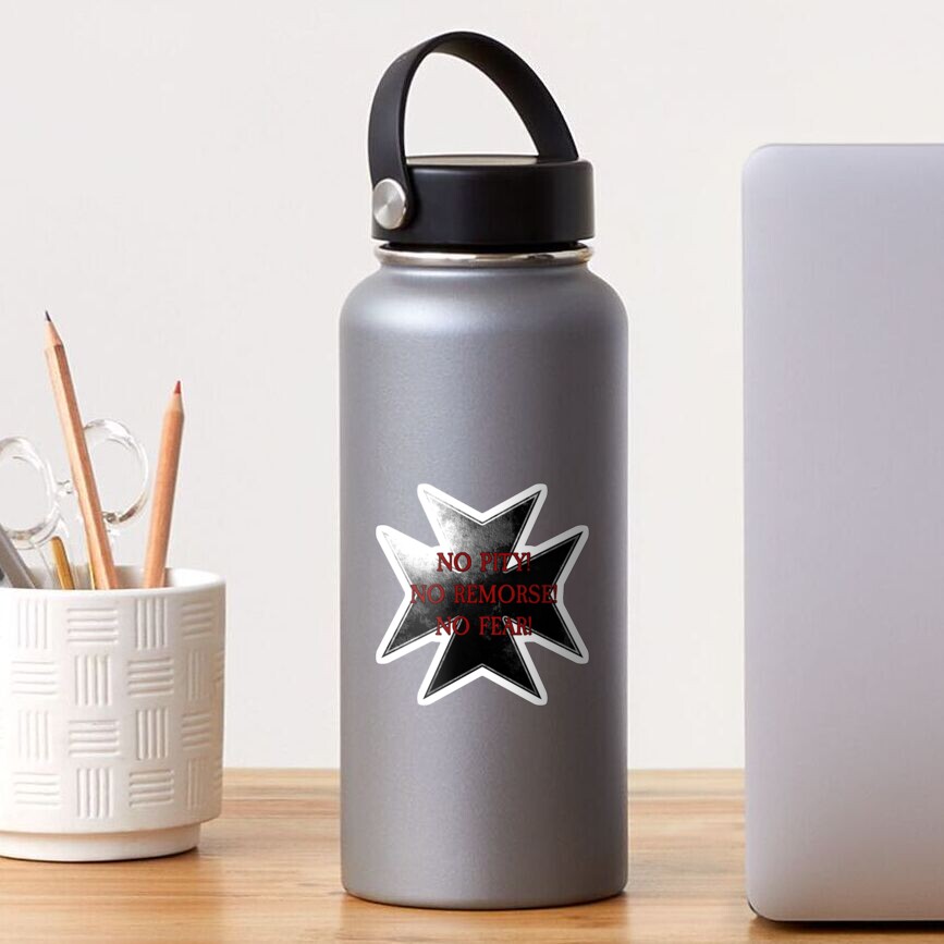 "Templar Vow - No Pity! No Remorse! No Fear!" Sticker for Sale by ...