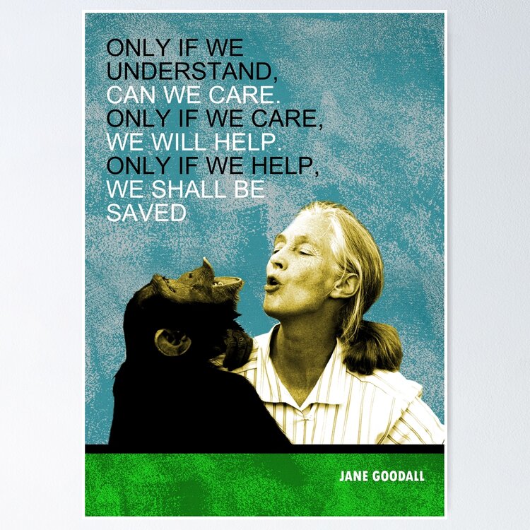 "Jane Goodall Quote 1" Photographic Print for Sale by pahleeloola ...