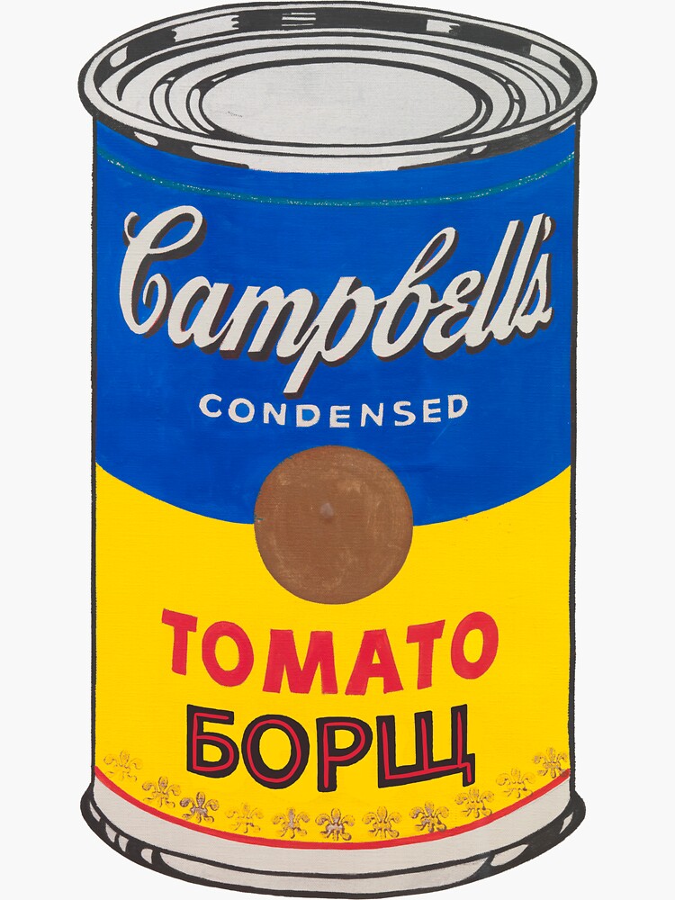 "Campbells Ukrainian borsch" Sticker for Sale by Mykola-Sychov | Redbubble