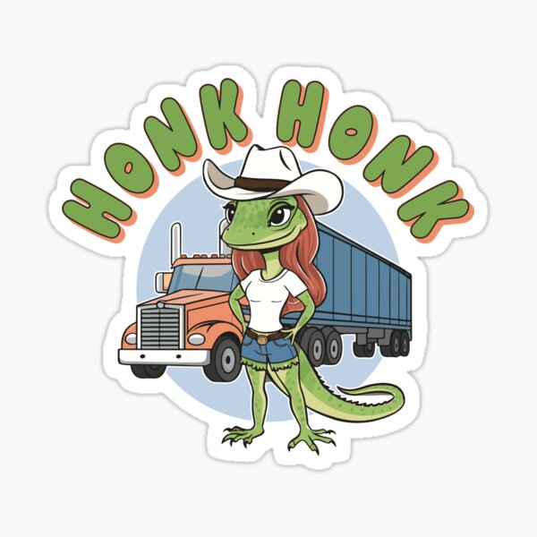 "Honk, Honk - Funny Sticker For Truckers" Sticker for Sale by TaraGbear ...