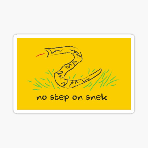 "No Step On Snek" Sticker for Sale by DeadRight | Redbubble