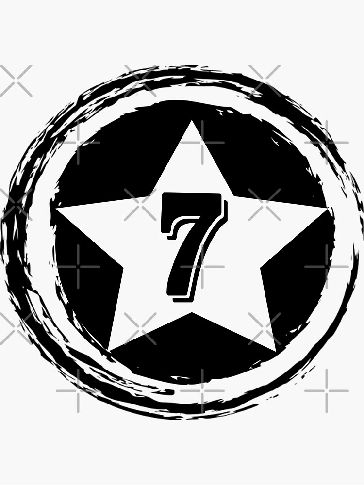 "Number 7" Sticker for Sale by NumbersFort | Redbubble