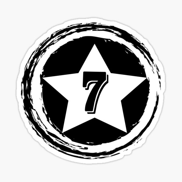 "Number 7" Sticker for Sale by NumbersFort | Redbubble