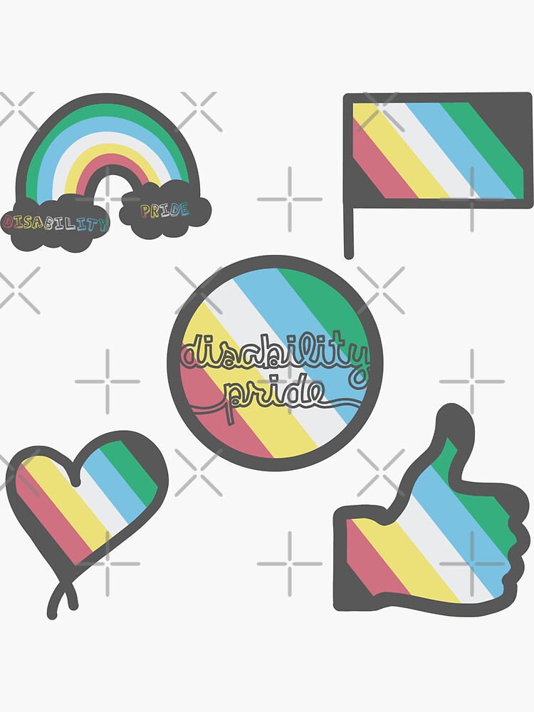 "Disability Pride Flag set" Sticker for Sale by Becky-Marie | Redbubble