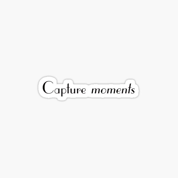 "Capture moments" Sticker for Sale by nisharchandra | Redbubble