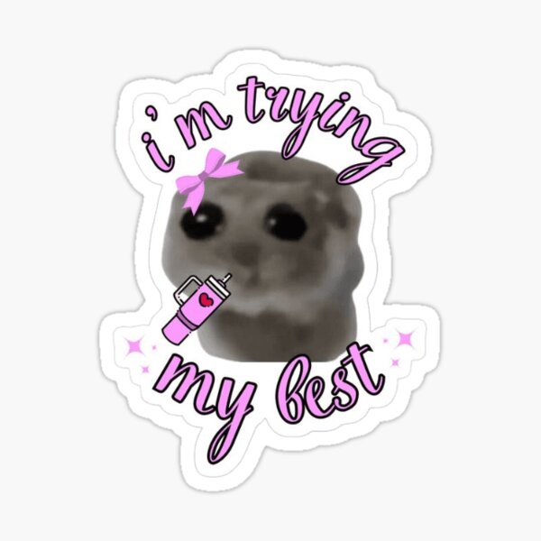 "sad hamster" Sticker for Sale by BISISHOP | Redbubble