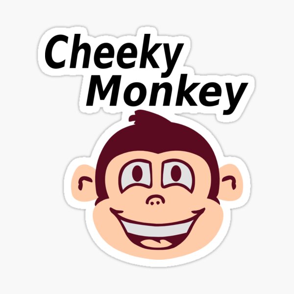 "Cute Cheeky Monkey Design" Sticker for Sale by sweetsixty | Redbubble