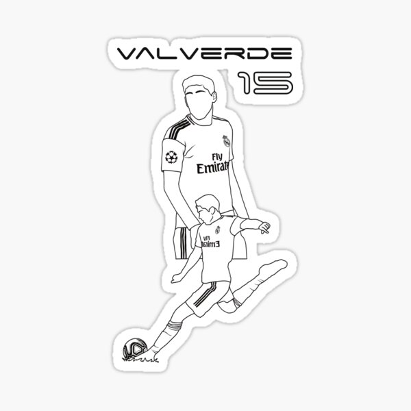 "Federico Valverde" Sticker for Sale by Artbygoody | Redbubble
