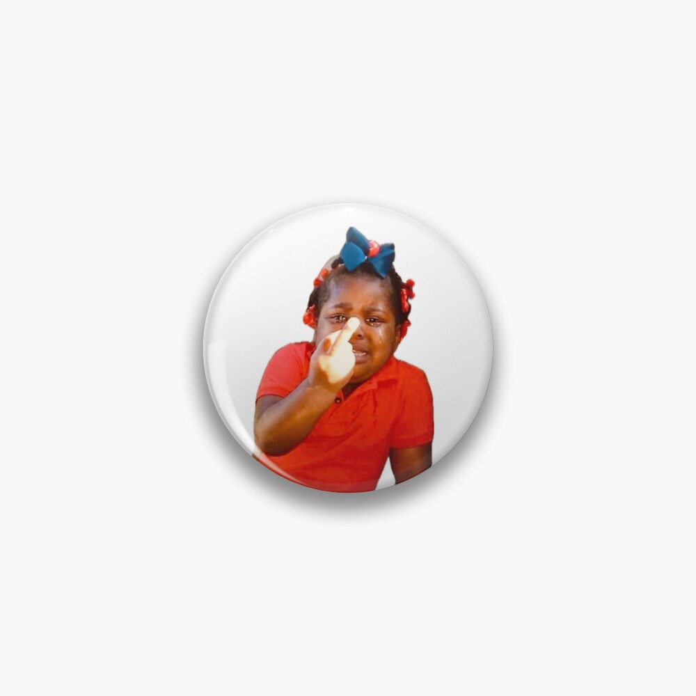 "Little Girl Crying Meme | Middle Finger " Sticker for Sale by ...