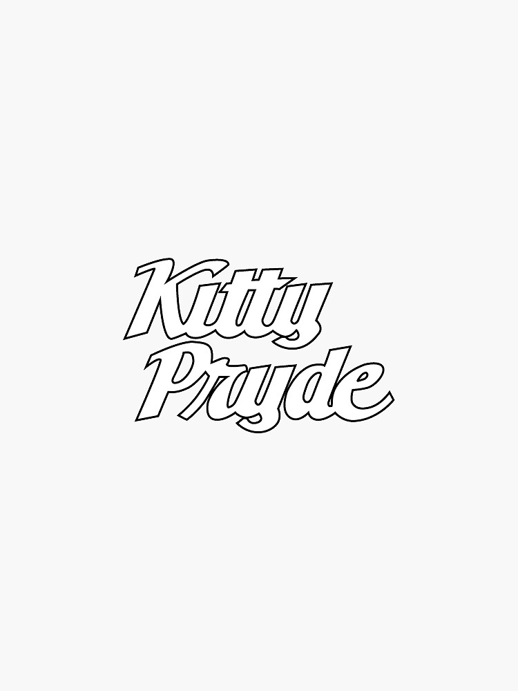 "Kitty Pryde Title Logo" Sticker for Sale by Miccookee | Redbubble