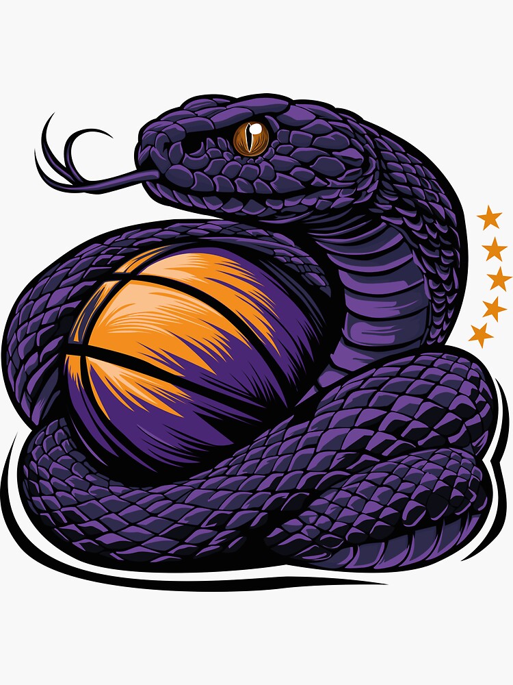"Mamba mentality, number 24, five championships - snake" Sticker for ...
