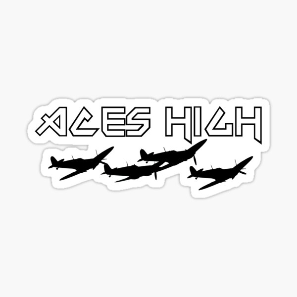 "Aces High" Sticker for Sale by BarracksWear | Redbubble