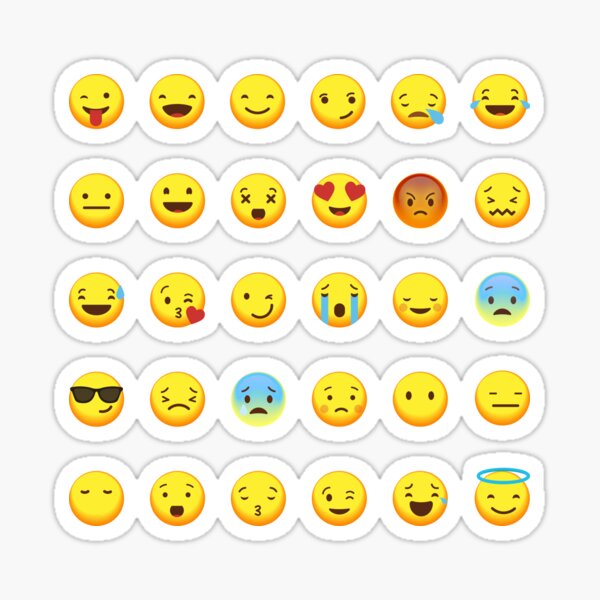 "emoji smiley set" Sticker by PineLemon | Redbubble