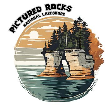 "Pictured Rocks National Lakeshore " Sticker for Sale by pacharadesign ...