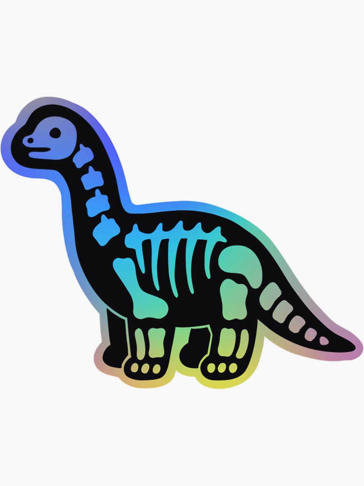 "Holographic X-ray brachiosaurus " Sticker for Sale by mafupoke | Redbubble