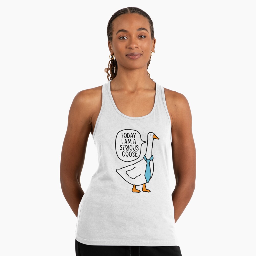 "Today I Am A Serious Goose" Sticker for Sale by Chanaika4 | Redbubble