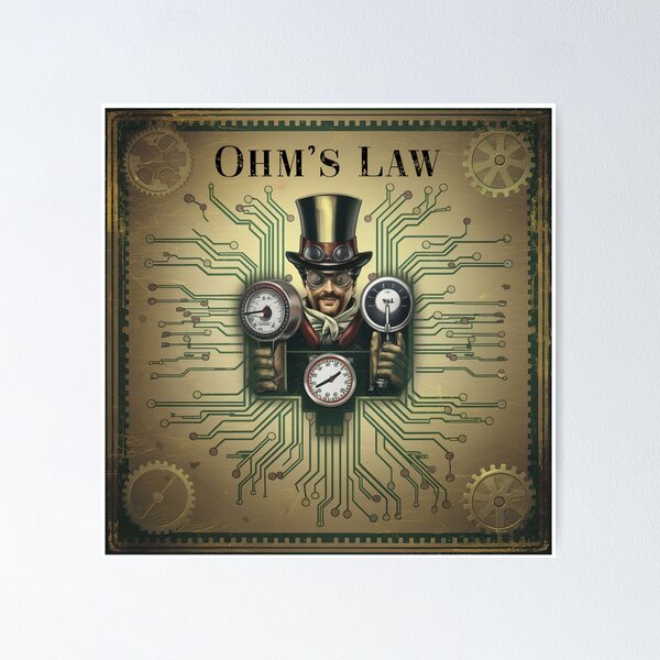 "Vintage Ohms Law Diagram" Poster for Sale by mrdavidhowell | Redbubble