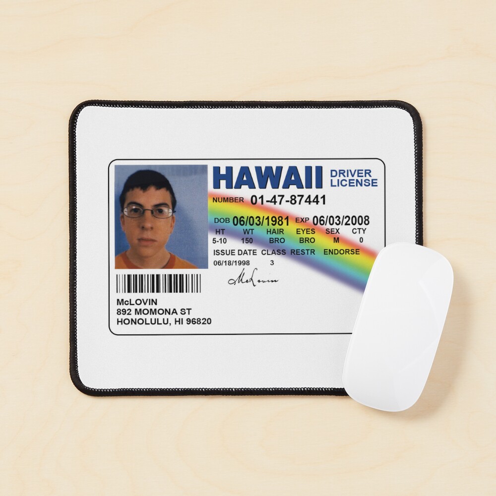 "Mclovin Fake ID - Funny Meme" Sticker for Sale by darehson | Redbubble