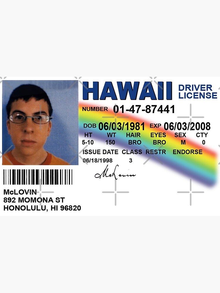 "Mclovin Fake ID - Funny Meme" Poster for Sale by darehson | Redbubble