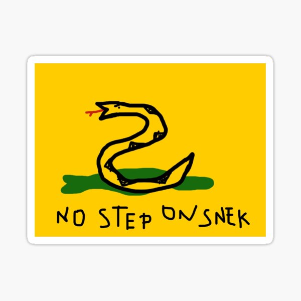 "No Step On Snek" Sticker for Sale by darehson | Redbubble