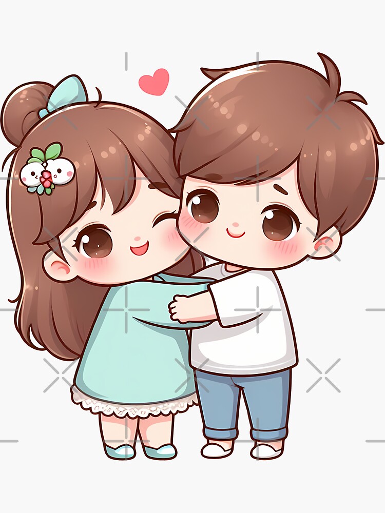 Cute Hugging Cartoon