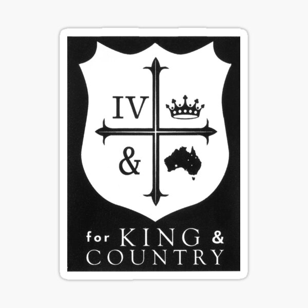 "for king and country " Sticker for Sale by madebyhdesign | Redbubble