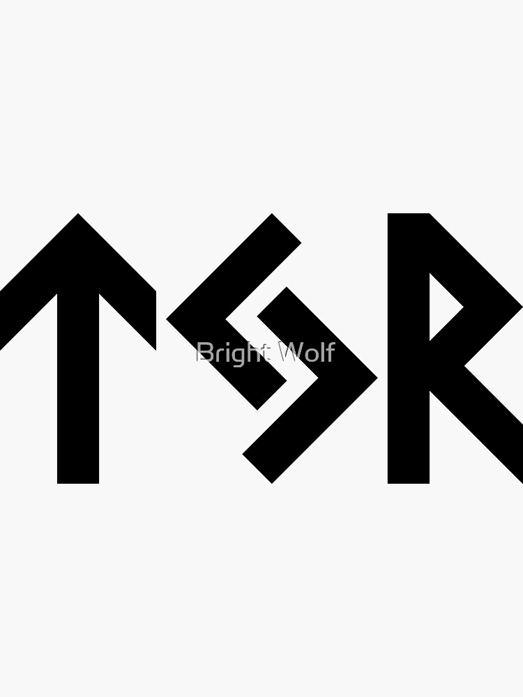 "TYR " Sticker by FireWolfNath | Redbubble