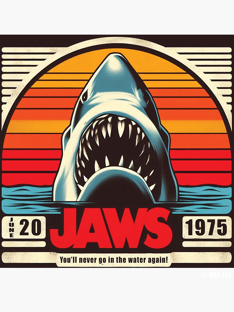 "Jaws Movie" Sticker for Sale by ChunkByChunk | Redbubble