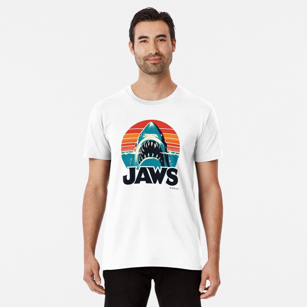 "Jaws Retro" Sticker for Sale by ChunkByChunk | Redbubble