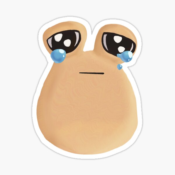 "Sad Neglected Pou" Sticker for Sale by Kitkat1031 | Redbubble