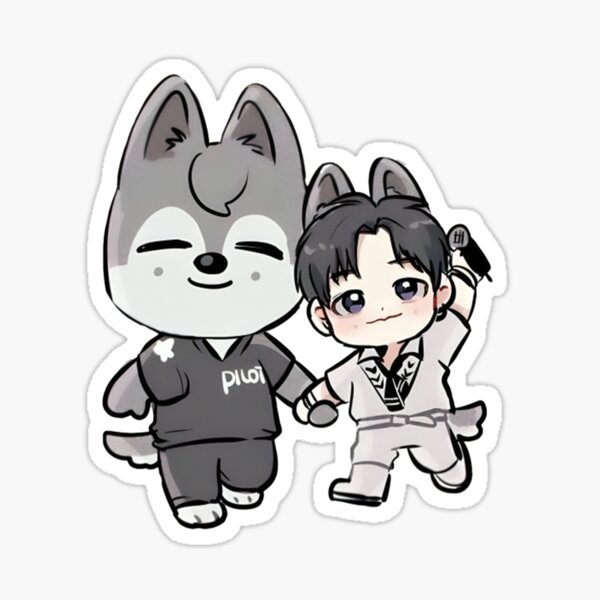 "Bangchan & Wolf Chan - Skzoo Stray Kids" Sticker for Sale by Viwwe ...