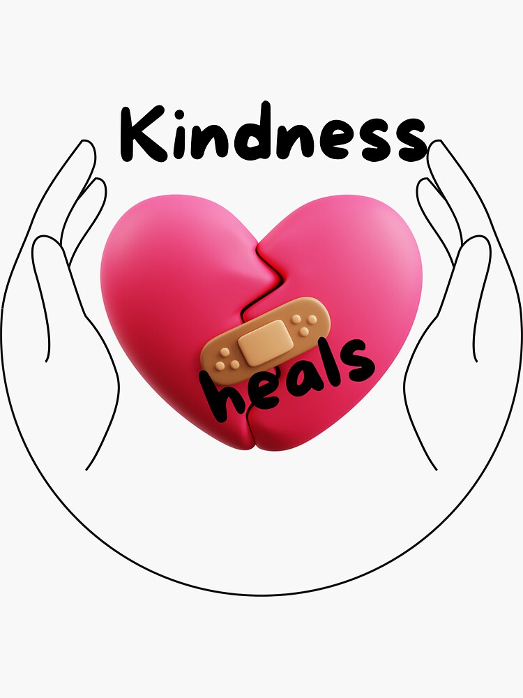 "Spread kindness, Kindness heals " Sticker for Sale by dalesencier ...