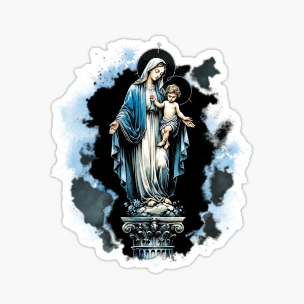 "Our Lady Of The Pillar Saint Mary Powerful Symbol Mother Mary" Sticker ...