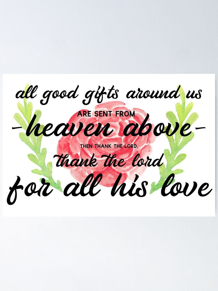 "All Good Gifts - Godspell (B)" Poster by blue-jay- | Redbubble