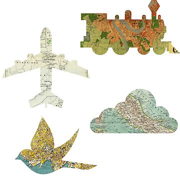 "Map Sticker Pack" Sticker for Sale by InfiniteSticker | Redbubble