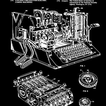 "Enigma Machine Patent White" Poster for Sale by Vesaints | Redbubble