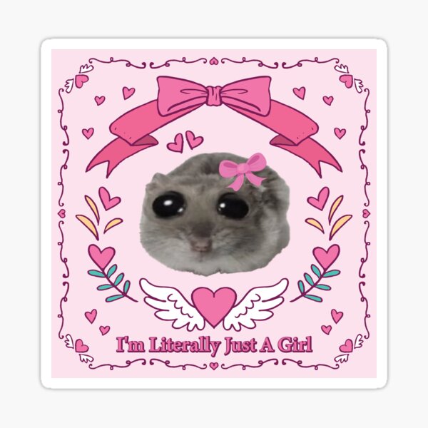 "Sad Hamster [Sad Hamster Meme]" Sticker for Sale by thesocialcactus ...
