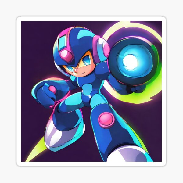 "Megaman By Alay" Sticker for Sale by alayparmar | Redbubble