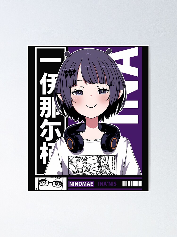 "Ninomae Inanis Ina Smug" Poster for Sale by RoshondaGibs | Redbubble
