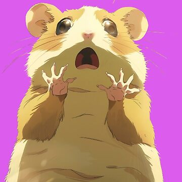 "Scared Hamster Meme" Sticker for Sale by TataGra | Redbubble