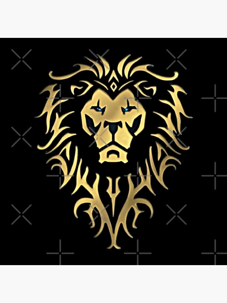 "World of warcraft game Alliance logo - WoW - black background" Sticker ...