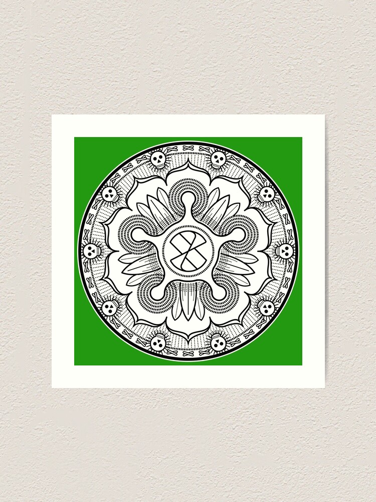 "Paradox in the Lotus Mandala w White Fill" Art Print for Sale by ...