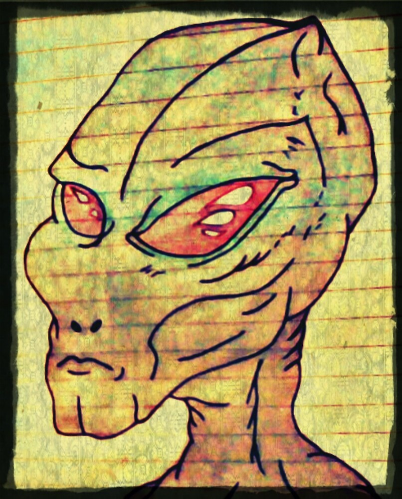 "Alien, on my notepad" by LDUBB25 | Redbubble