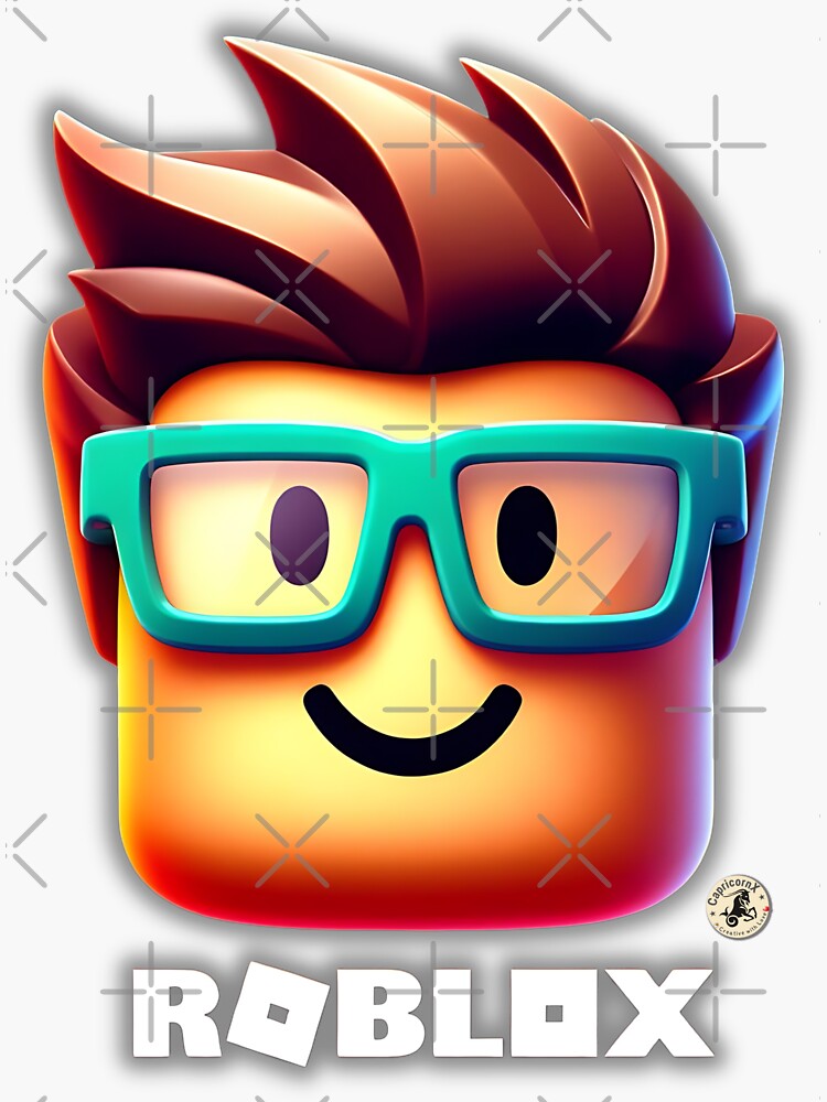 "Roblox Face" Sticker for Sale by CapricornX | Redbubble