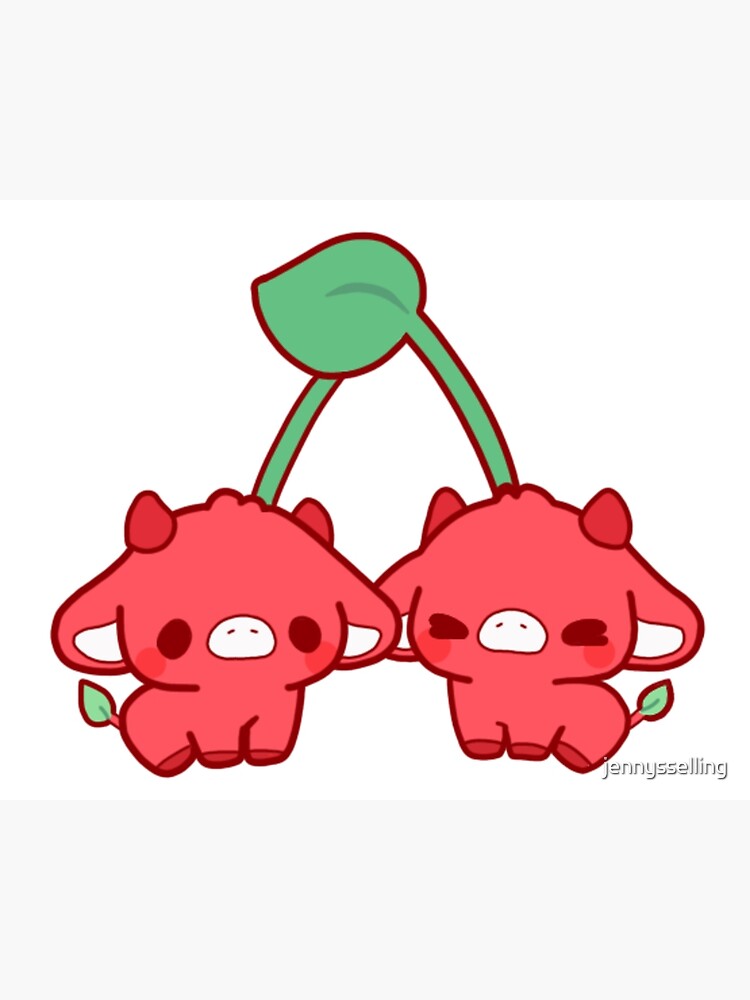 "Kawaii Cherry Cow" Poster for Sale by jennysselling | Redbubble