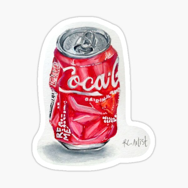 "Crushed Soda Can" Sticker for Sale by RCartist26 | Redbubble